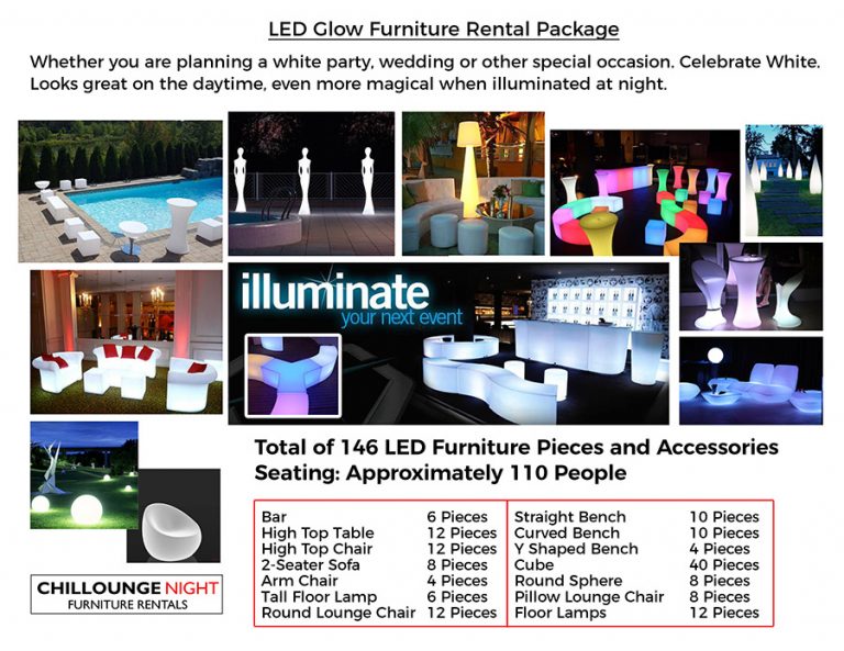 LED Furniture Rental – New Line – Chillounge Night